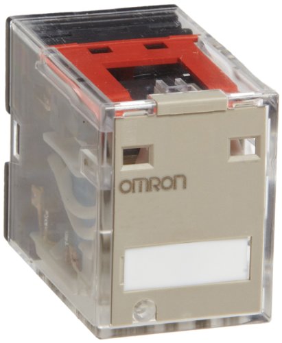 Omron MY4ZN DC24 (S) General Purpose Relay, Standard Coil Polarity, LED Indicator, Standard Type, Plug-In Socket/Solder Terminal, Quadruple Pole Double Throw Bifurcated Contacts, 37.7 mA Rated Load Current, 24 VDC Rated Load Voltage