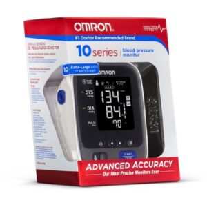 Omron 10 Series Upper Arm Blood Pressure Monitor; 2-User, 200-Reading Memory, Backlit Display, TruRead Technology, BP Indicator LEDs by Omron