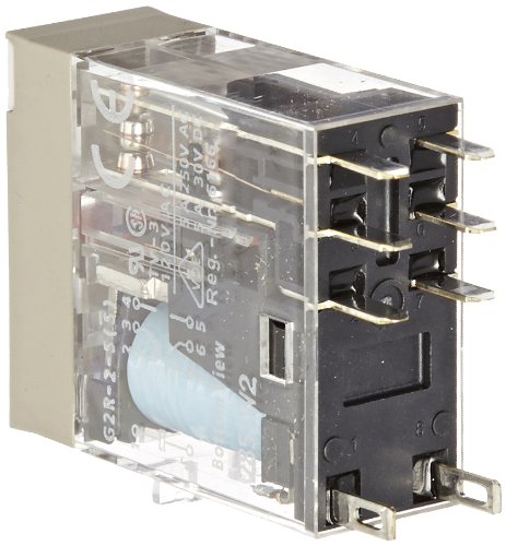 Omron G2R-2-S DC24(S) General Purpose Relay, Plug-In Terminals, Double Pole Double Throw Contacts, 21.6 mA Rated Load Current, 24 VDC Rated Load Voltage