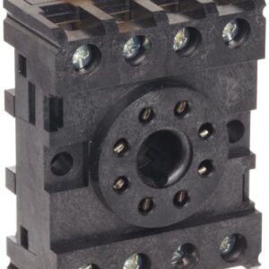 Omron PF083A-E General Purpose Track Mounted Socket, With Finger Protection, 2 Poles, 10 A Maximum Carry Current, For Use With MKS2 Series Relays