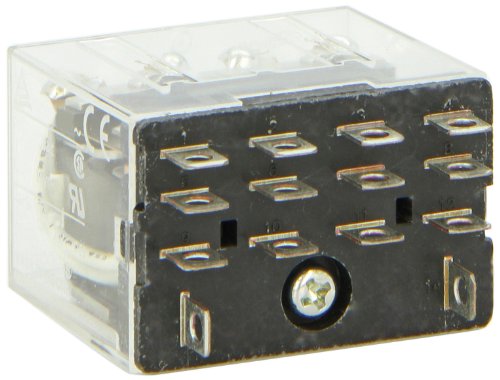 Omron LY4-DC12 General Purpose Relay, Standard Type, Plug-In/Solder Terminal, Standard Bracket Mounting, Single Contact, Quadruple Pole Double Throw Contacts, 120 mA Rated Load Current, 12 VDC Rated Load Voltage