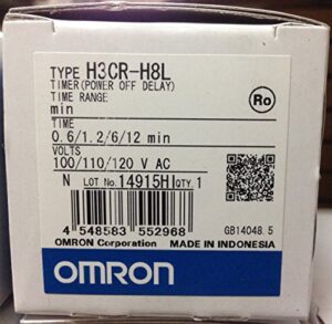 omron industrial automation h3cr-h8l ac100-120 m solid state timer, dpdt, 12min, 120vac