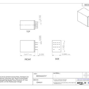 Omron MY4N DC24 (S) General Purpose Relay, Standard Coil Polarity, LED Indicator, Standard Type, Plug-In Socket/Solder Terminals, Quadruple Pole Double Throw Contacts, 37.7 mA Rated Load Current, 24 VDC Rated Load Voltage