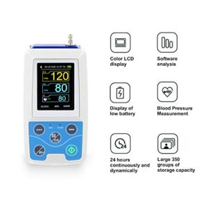 CONTEC ABPM50 Handheld 24hours Ambulatory Blood Pressure Monitor with PC Software for Continuous Monitoring NIBP USB Port with Three Cuffs