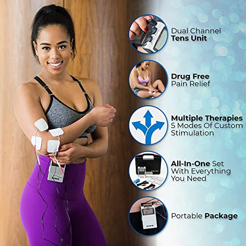 TENS 7000 Digital TENS Unit with Accessories - TENS Unit Muscle Stimulator for Back Pain Relief, General Pain Relief, Neck Pain, Sciatica Pain Relief, Nerve Pain Relief