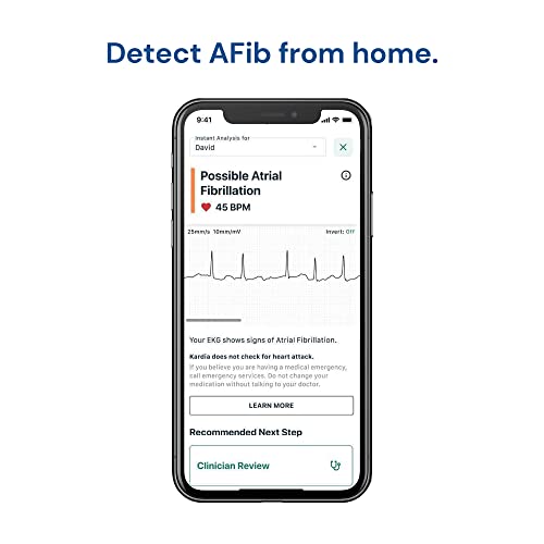 KardiaMobile 1-Lead Personal EKG Monitor – Record EKGs at Home – Detects AFib and Irregular Arrhythmias – Instant Results in 30 Seconds – Easy to Use – Works with Most Smartphones - FSA/HSA Eligible