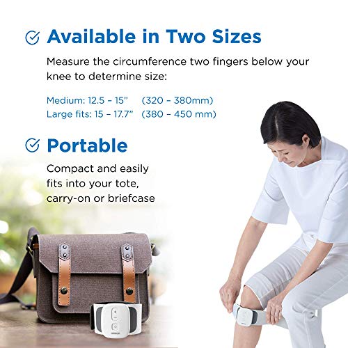 Omron Focus TENS Therapy for Knee Unit Wireless Muscle Stimulator With Sweep Waveform Technology, Medium, White