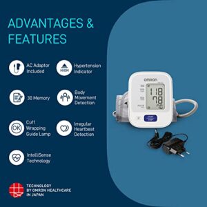 Omron Hem-7121 Blood Pressure Monitor 16 X 11 White::Blue