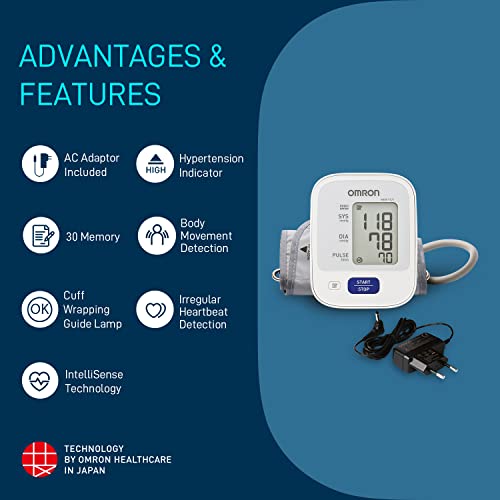 Omron Hem-7121 Blood Pressure Monitor 16 X 11 White::Blue