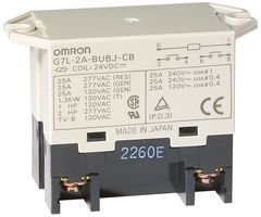 omron industrial automation g7l-2a-bub-j-cb-ac100/120 power relay dpst-no 120vac, 25a, bracket