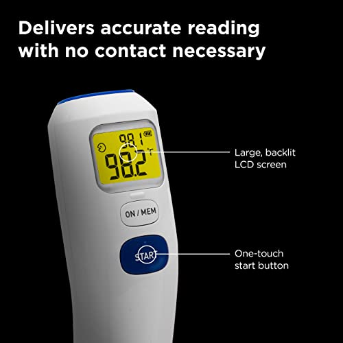 OMRON No-Touch Digital Infrared Forehead Thermometer - Home Temperature Thermometer for Adults, Kids and Baby - Detect Fever During Cold and Flu Season