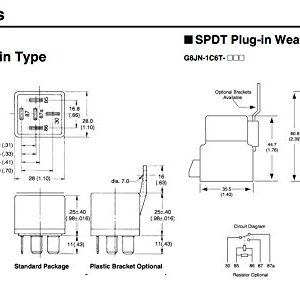 ( One Pair) OMRON Trim Tilt Relay for Outboard Motor American, SPDT, 12 VDC, 40A, G8JN Series, Panel, Quick Connect