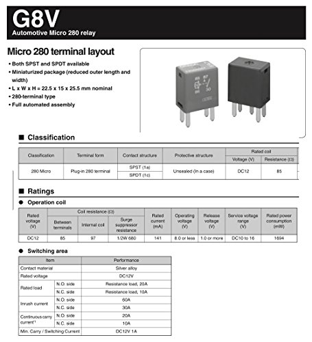 Omron GM 5 pin Black 12077866 Replacement for Relay 5810-0202, 7866