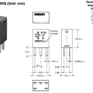 Omron GM 5 pin Black 12077866 Replacement for Relay 5810-0202, 7866