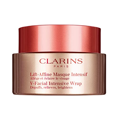 Clarins V-Facial Intensive Wrap Face Mask | Award-Winning Facial Contouring Mask | Visibly Reduces Puffiness and Swelling Caused by Stress, Heat and Hormonal Changes | Promotes Even Skin Tone | 2.5 Oz