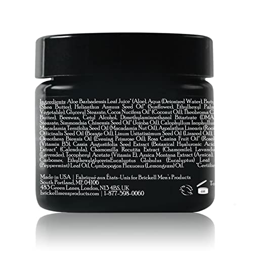 Brickell Men's Revitalizing Anti-Aging Cream For Men, Natural and Organic Anti Wrinkle Night Face Cream To Reduce Fine Lines and Wrinkles, 2 Ounce, Scented