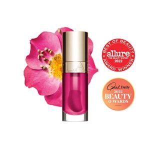 Clarins Lip Comfort Oil | Soothes, Comforts, Hydrates and Protects Lips | Sheer, High Shine Finish | Visibly Plumps | 93% Natural Ingredients | Organic Sweetbriar Rose Oil, Rich in Omega-6 and Omega-3