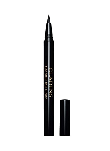 Clarins Graphik Ink Liquid Eyeliner | Intensely Pigmented and Highly Precise | Felt Tip Applicator | Intense Black Color With A Luminous Finish | Quick-Drying, Long-Wearing and Transfer-Proof |0.01 Oz