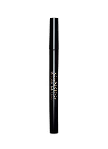 Clarins Graphik Ink Liquid Eyeliner | Intensely Pigmented and Highly Precise | Felt Tip Applicator | Intense Black Color With A Luminous Finish | Quick-Drying, Long-Wearing and Transfer-Proof |0.01 Oz