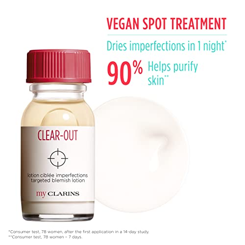 My Clarins NEW CLEAR-OUT Targeted Blemish Lotion|Dries Imperfections 1 Night After First Application*| Targets Blemishes|Visibly Minimizes Redness|Salicylic Acid|Vegan|Paraben & Sulfate-Free