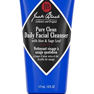 Jack Black - Pure Clean Daily Facial Cleanser,â€“ 2-in-1 Facial Cleanser and Toner, Removes Dirt and Oil, PureScience Formula, Certified Organic Ingredients, Aloe and Sage Leaf, 6 fl oz (Pack of 1)