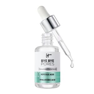 it cosmetics bye bye pores 10% glycolic acid serum – visibly minimizes pores in 1 week & exfoliates to help refine skin’s texture – with hyaluronic acid – vegan formula – 1 fl oz