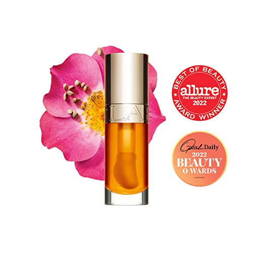 Clarins Lip Comfort Oil | Soothes, Comforts, Hydrates and Protects Lips | Sheer, High Shine Finish | Visibly Plumps | 93% Natural Ingredients | Organic Sweetbriar Rose Oil, Rich in Omega-6 and Omega-3