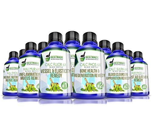 Glass Bottle Classic Tissue Cell Salt Kit All 12 Schussler Cell Salts Boost Your Immune System, Stimulate Natural Healing, Provide Cellular Nutrition Vital to Cellular Function