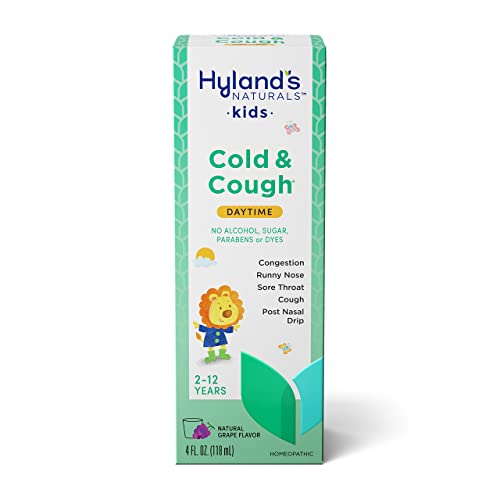 Hyland's Cold Medicine for Kids Ages 2+ by Hylands, Daytime for Cough, Decongestant, Allergy Symptom Relief, 4 Fl Oz