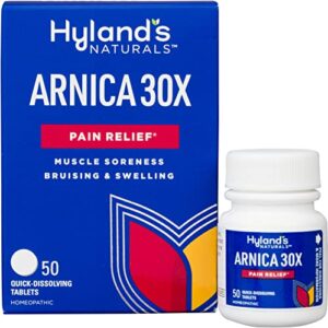 hyland’s naturals arnica montana 30x tablets, natural relief of bruises, swelling & muscle soreness, 50 count