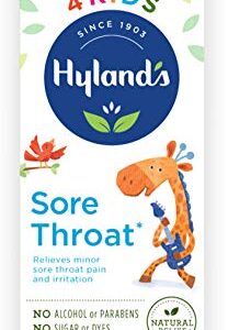 Hyland's Kids Sore Throat Relief for Children Ages 2+ Cold Medicine Natural Flavor, Grape, 4 Fl Oz