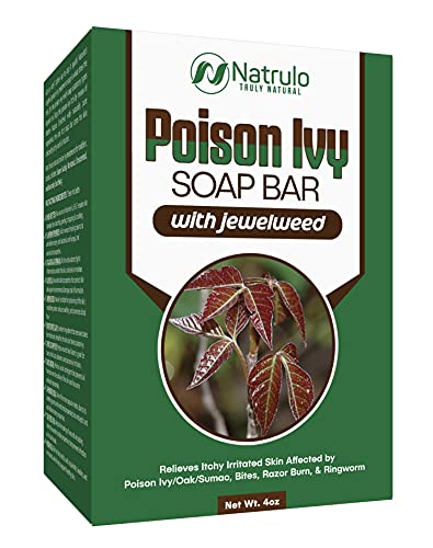 Natrulo Poison Ivy Soap Bar - All Natural Poison Ivy Treatment - Anti-Itch Skin Cleanser Bar for Poison Ivy, Poison Oak & Sumac - Removes Oils, Soothes & Relieves Rashes - 4 oz Bar Made in USA