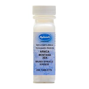 hyland’s naturals arnica tablets, arnica montana 30x by, natural relief of bruises and muscle soreness, white no flavor 250 count – discontinued/obsolete