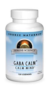 source naturals serene science, gaba calm quick dissolving peppermint flavor – 120 lozenges