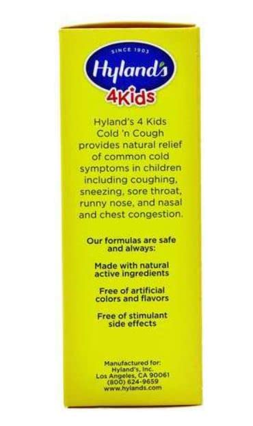 Hyland Kids Cold N Cough 4 Ounce