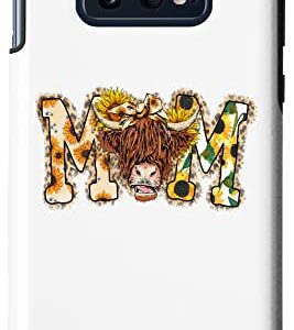 Galaxy S10e Mom hyland cow mama cows bull rodeo western mother kids tee Case