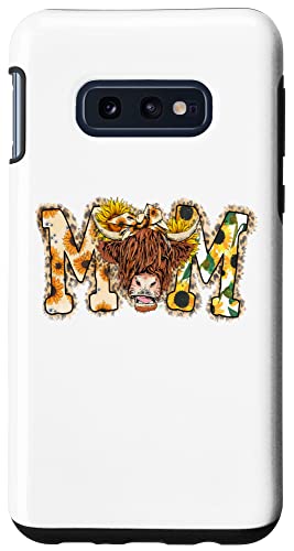 Galaxy S10e Mom hyland cow mama cows bull rodeo western mother kids tee Case