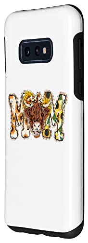 Galaxy S10e Mom hyland cow mama cows bull rodeo western mother kids tee Case