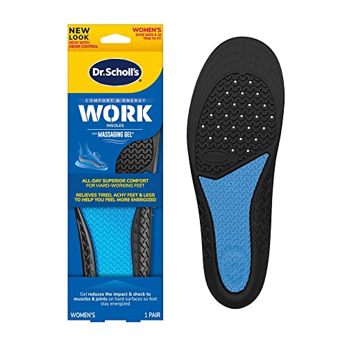 Dr. Scholl's Work Insoles All-Day Shock Absorption and Reinforced Arch Support that Fits in Work Boots and More (for Women's 6-10)