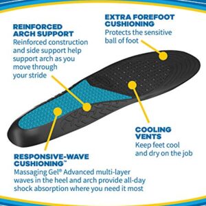 Dr. Scholl's Work Insoles All-Day Shock Absorption and Reinforced Arch Support that Fits in Work Boots and More (for Women's 6-10)