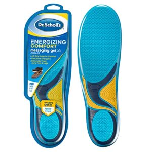 dr. scholl’s comfort and energy massaging gel insoles, men’s size 8-14, 1 pair