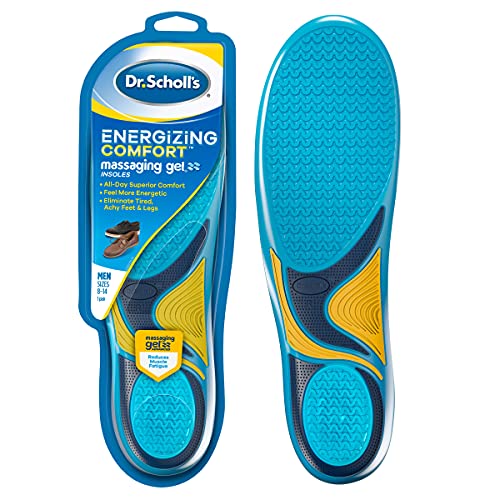 Dr. Scholl’s Comfort and Energy Massaging Gel Insoles, Men’s Size 8-14, 1 Pair