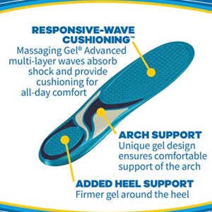 Dr. Scholl’s Comfort and Energy Massaging Gel Insoles, Men’s Size 8-14, 1 Pair