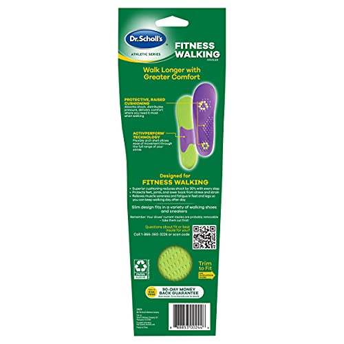 Dr. Scholl's Athletic Series Fitness Walking Insoles, Women’s Size 6-11, 1 PairMen's 8-14) 1 Pair