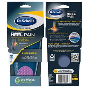 Dr. Scholl’s HEEL Pain Relief Orthotics // Clinically Proven to Relieve Plantar Fasciitis, Heel Spurs and General Heel Aggravation (for Men's 8-12, also available for Women's 5-12)