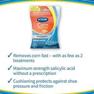 Dr. Scholl's Corn Remover With Duragel Technology, Removes Corns Fast And Provides Cushioning Protection Against Shoe Pressure And Friction For All-Day Pain Relief (Packaging May Vary), 6 Count