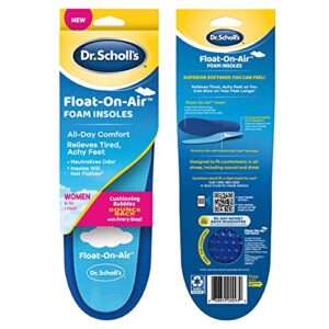 Dr. Scholl's Float On Air Insoles for Women Shoe Inserts That Relieve Tired Achy Feet with All Day Comfort, Women's 6-10, 1 Count