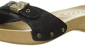 Dr. Scholl's Shoes Women's Classic Slide Sandal, Black Snake Print, 8 M US