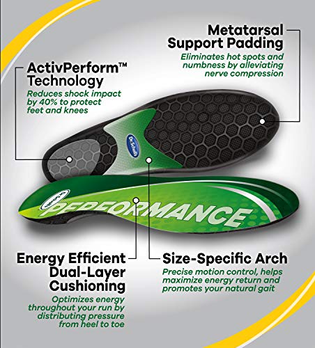 Dr. Scholl’s Performance Sized to Fit Running Insoles for Men & Women / Help Prevent Plantar Fasciitis, Shin Splints and Runner’s Knee