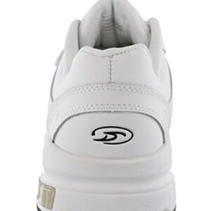 Dr.Scholls Men's Omega Light Weight Dual Strap Closure Sneaker Wide Width, White, 10.5 Wide